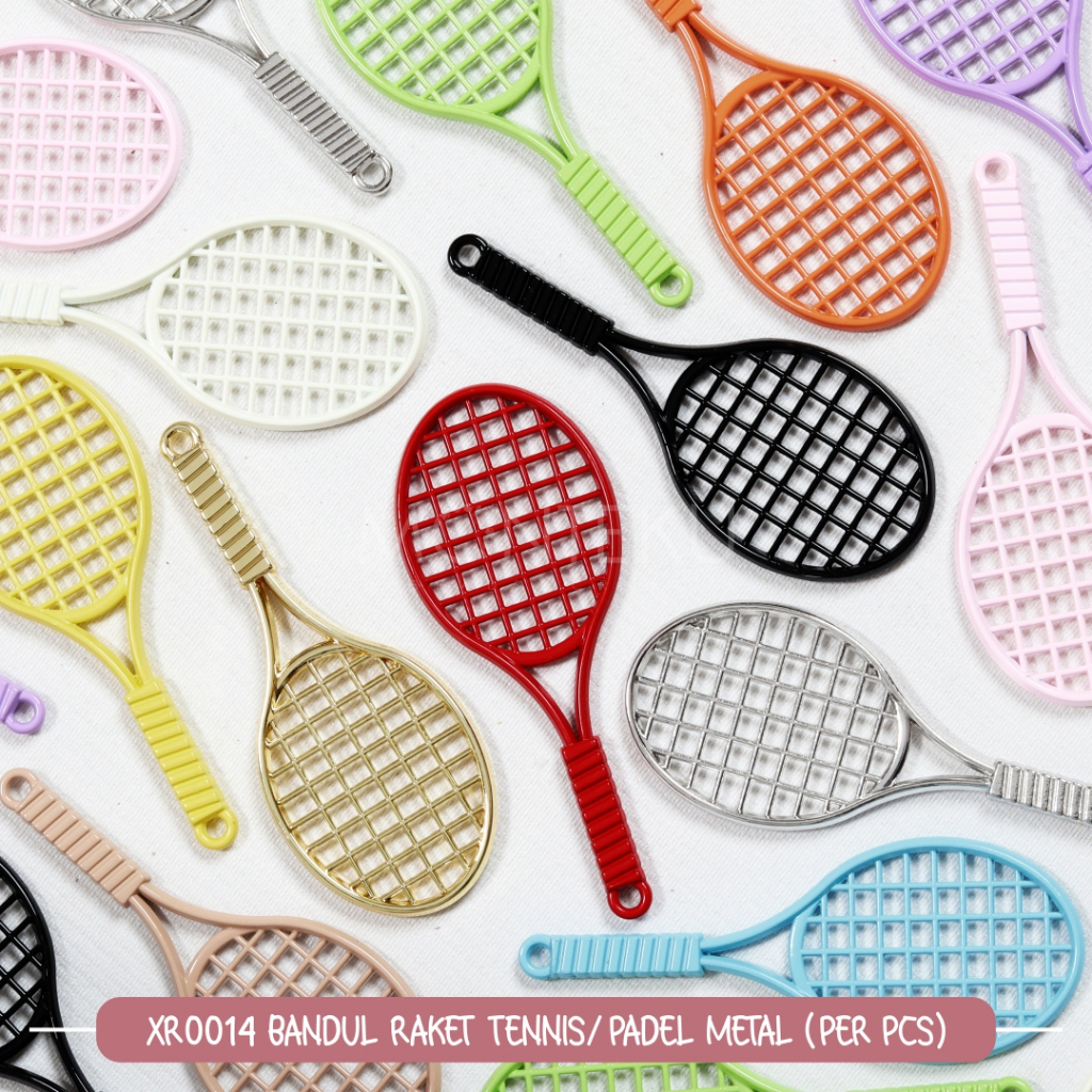 Jual 1PCS Bandul Raket Tenis Besi Metal Alloy Gantungan Kunci Padel ...