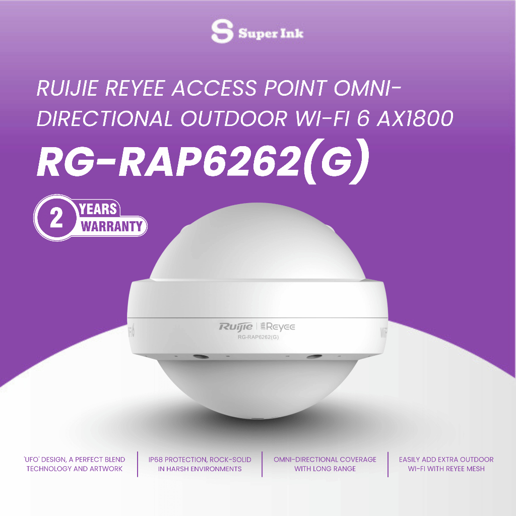 Jual Access Point Outdoor WiFi 6 AX1800 IP68 PoE RUIJIE RG-RAP6262(G ...