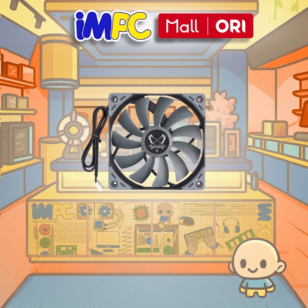 Jual SCYTHE FAN CASING KAZE FLEX 120 NON PWM 1200 RPM Air Flow Fan ...