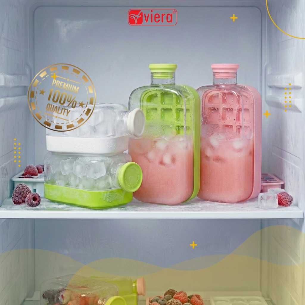 Jual Viera - Ice Cube Bottle Botol Minum 2 in 1 Alat Cetakan Pembuat Es ...