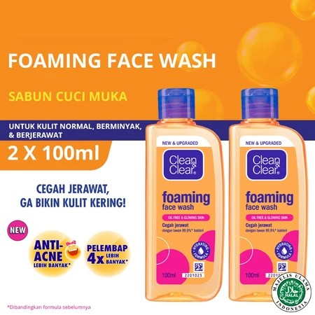 Jual (DAPAT 2 BOTOL) Clean & Clear Foaming Face Wash Sabun Cuci Muka ...