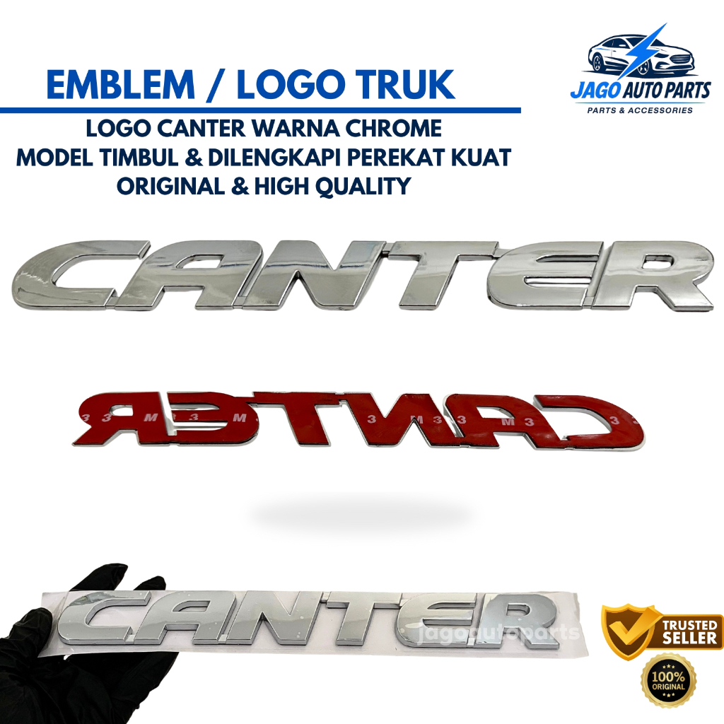 Jual Emblem Logo Tulisan Canter untuk Truk Mitsubishi Canter Warna ...