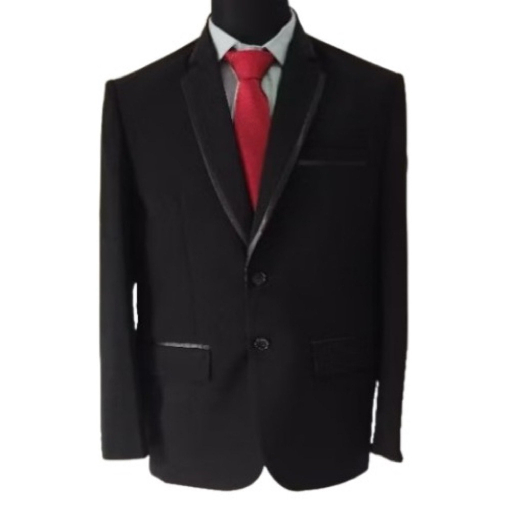Jual Youngsung Exclusive - Jas Pria Hitam Slim Fit Premium List Hitam ...