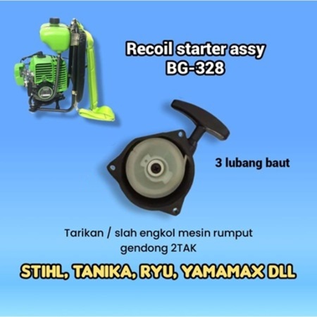 Jual Recoil starter assy BG-328 tarikan stater mesin rumput gendong ...