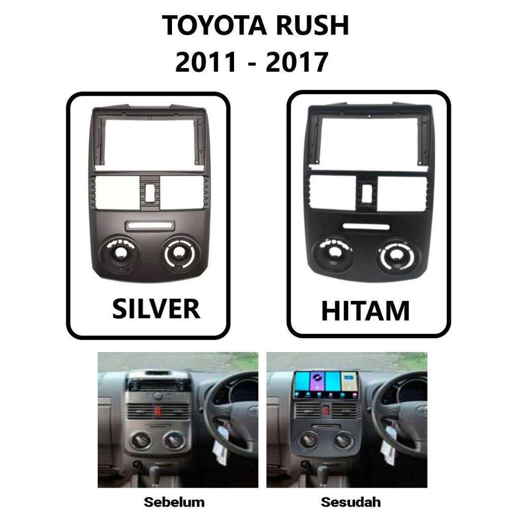 Jual Frame Head unit Android 9 inch / 10 inch TOYOTA RUSH / Daihatsu ...