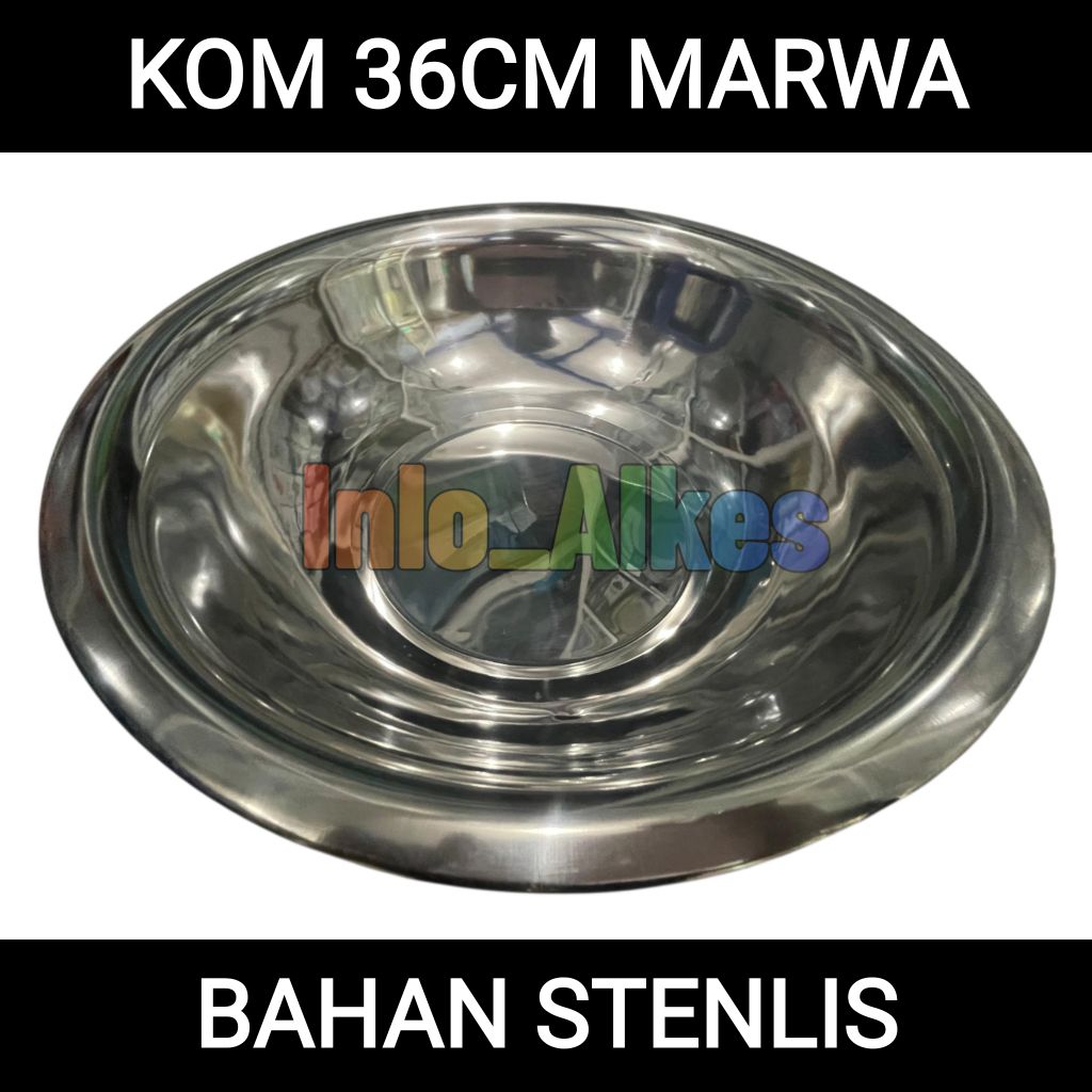 Jual Waskom 36cm Marwa / Wash bowl basin / baskom stainless steel Marwa ...