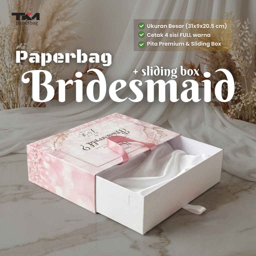 Jual TKMPaperbag Sliding Bag Sliding Box Bridesmaid Landscape - Tas ...