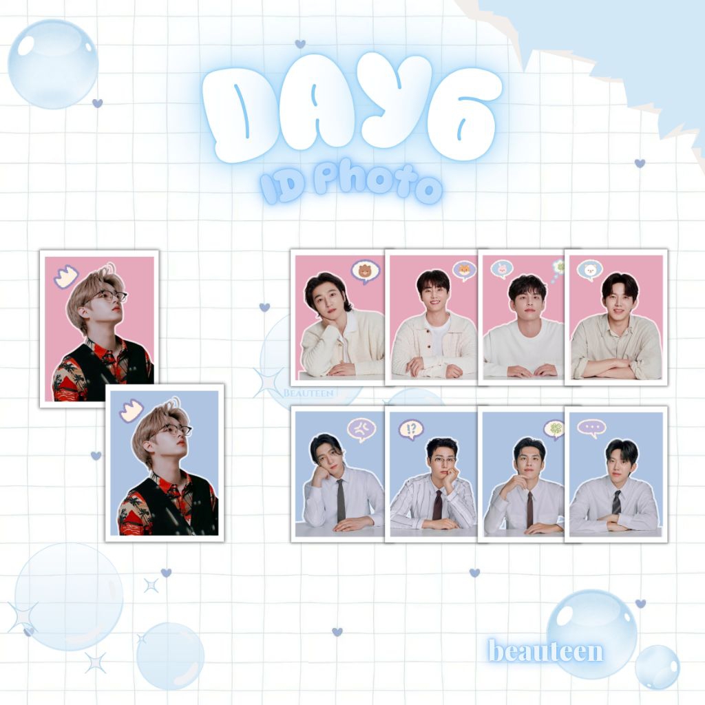 Jual FREEBIES DAY6 ID PHOTO pass pas foto ktp latar putih abu biru tua ...
