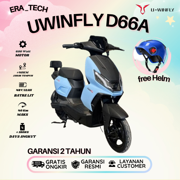Jual READY (BONUS HELM) Sepeda Listrik Uwinfly D66a Smart Key NFC n ...