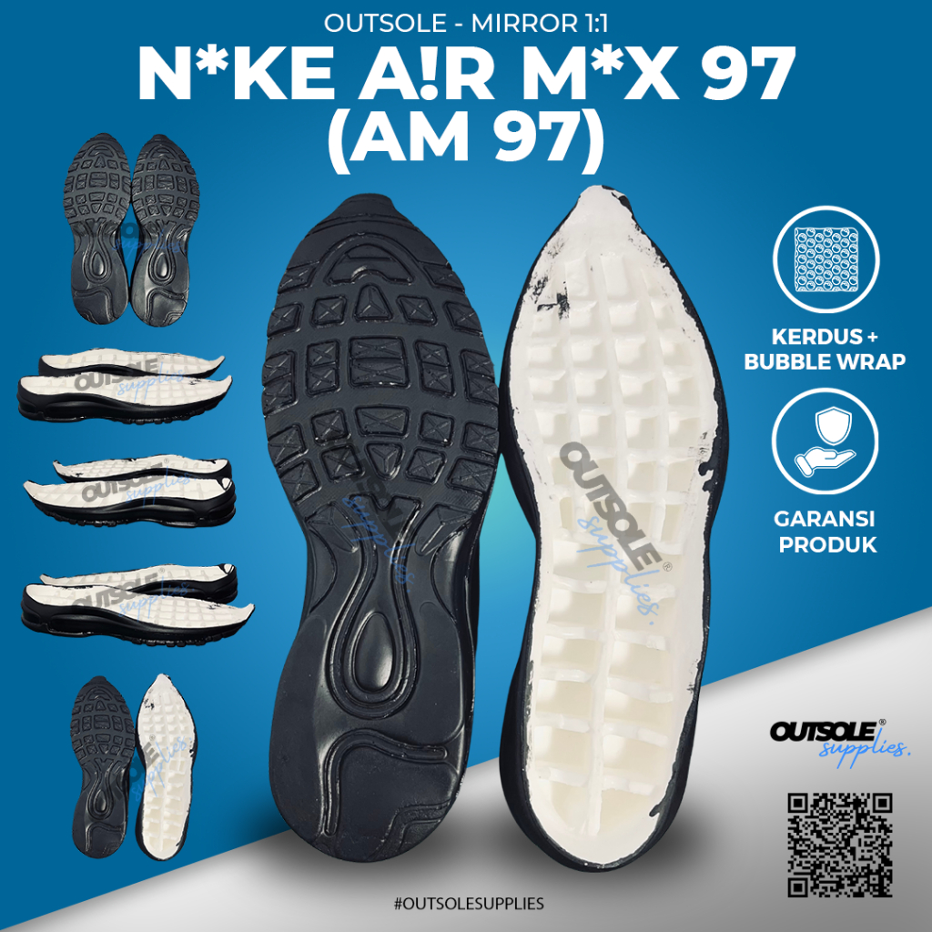 Jual Outsole AM97 Replacement Mirror 1:1 | Sol Pengganti Premium | Full ...