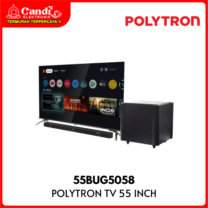 Jual POLYTRON 4K UHD Smart Google TV 55 Inch 55BUG5058 | Shopee Indonesia