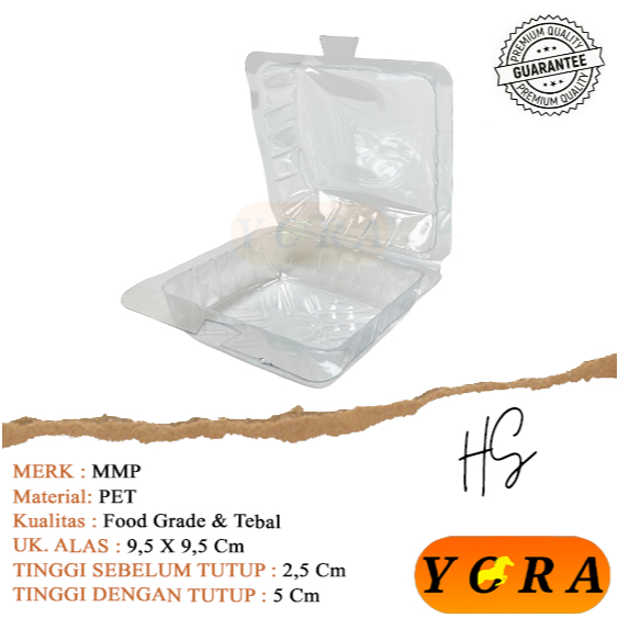 Jual [100 PCS] Mika HS Kotak / Donat / Bakpau / Tray Mika Donat Kokat ...
