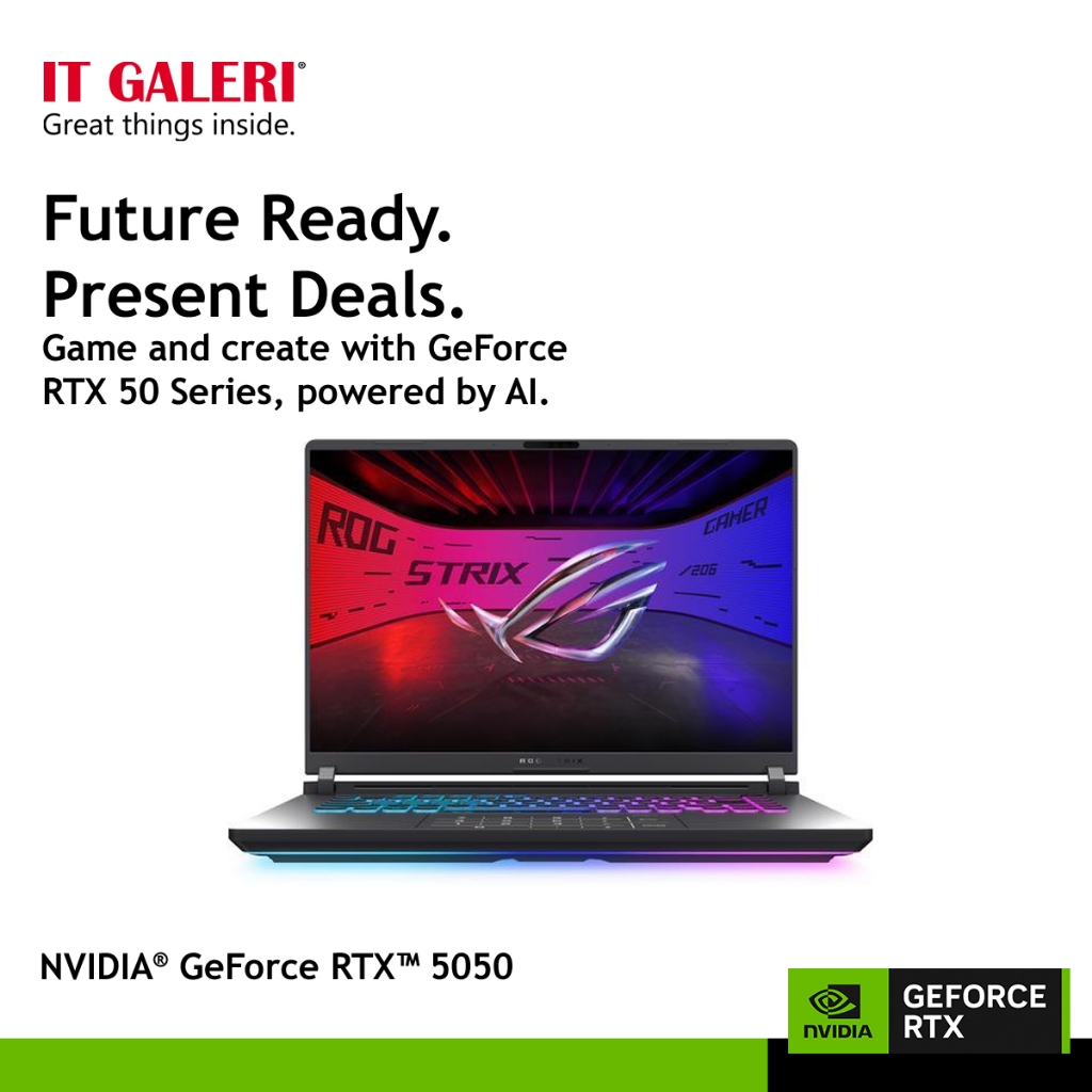 Jual [FREE EXCLUSIVE MOUSE] Laptop ASUS ROG Strix G16 GeForce RTX™ 5050 ...