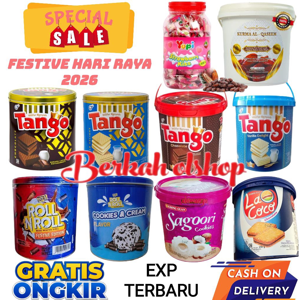 Jual TANGO WAFER COKLAT/VANILA KEMASAN KALENG aneka biskuit wafer roll ...