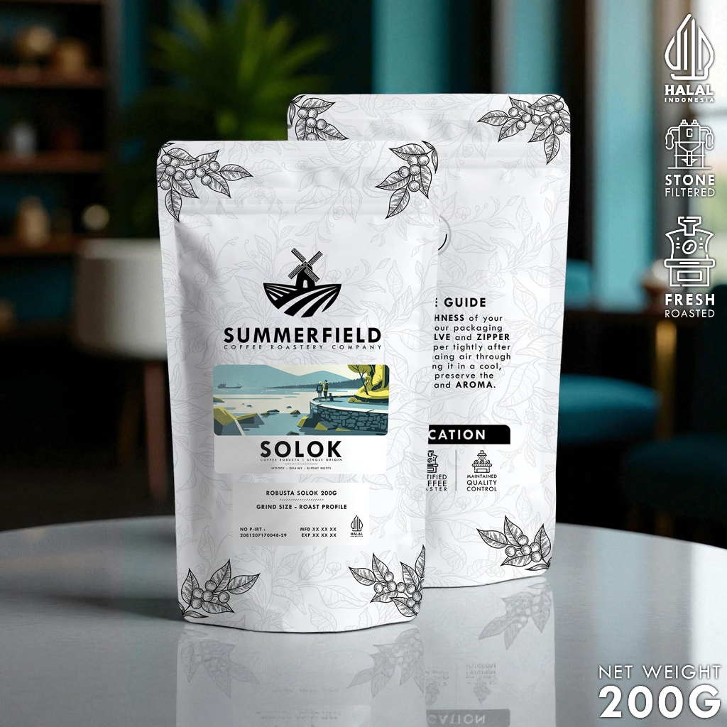 Jual SUMMERFIELD Fine Robusta Solok Single Origin 200G | Shopee Indonesia