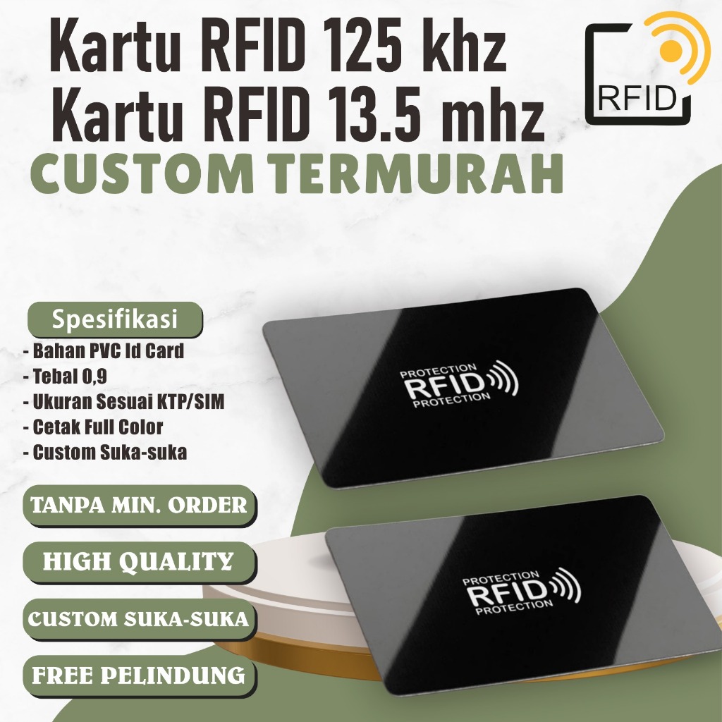 Jual Cetak kartu RFID Mifare 13.56Mhz / Proximity 125Khz / Smartcard ...