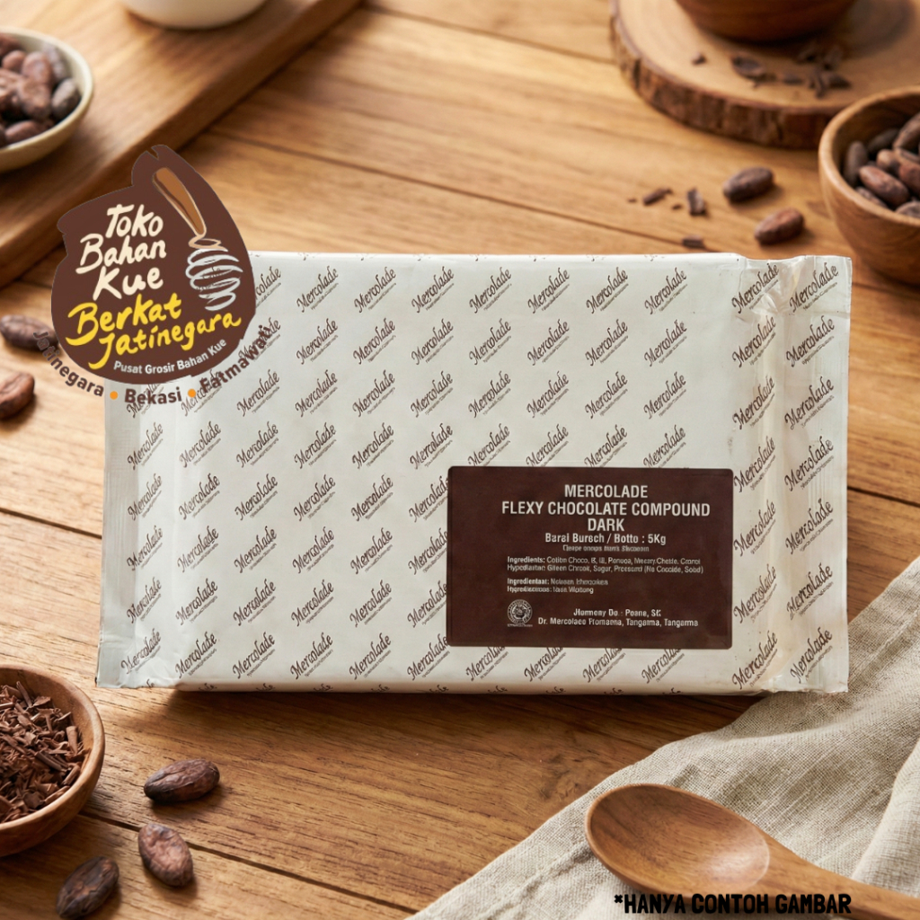 Jual MERCOLADE FLEXY COKLAT COMPOUND DARK KEMASAN 5 KG | Shopee Indonesia