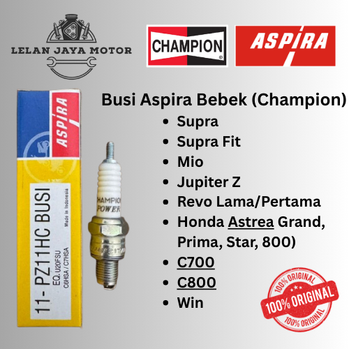 Jual Busi Aspira Champion 11-PZ11HC Bebek untuk Supra, Mio, Supra Fit ...