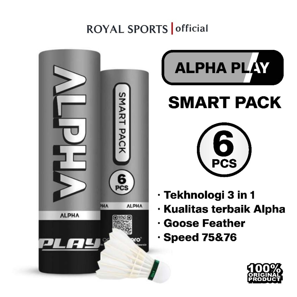 Jual Shuttlecock ALPHA PLAY 3in1 SMART PACK (Isi 6 pcs) | Shopee Indonesia