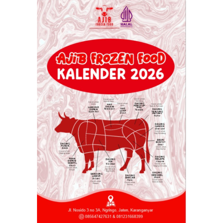 Jual KALENDER + COVER DEPAN 2026 Dinding Gantung Custom BAHAN TEBAL ART ...