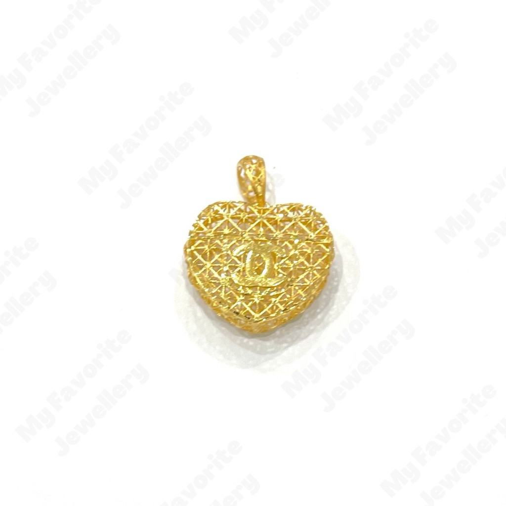 Jual Liontin Hati Logo Kopongan Mewah Emas Asli Kadar 700 | Shopee ...
