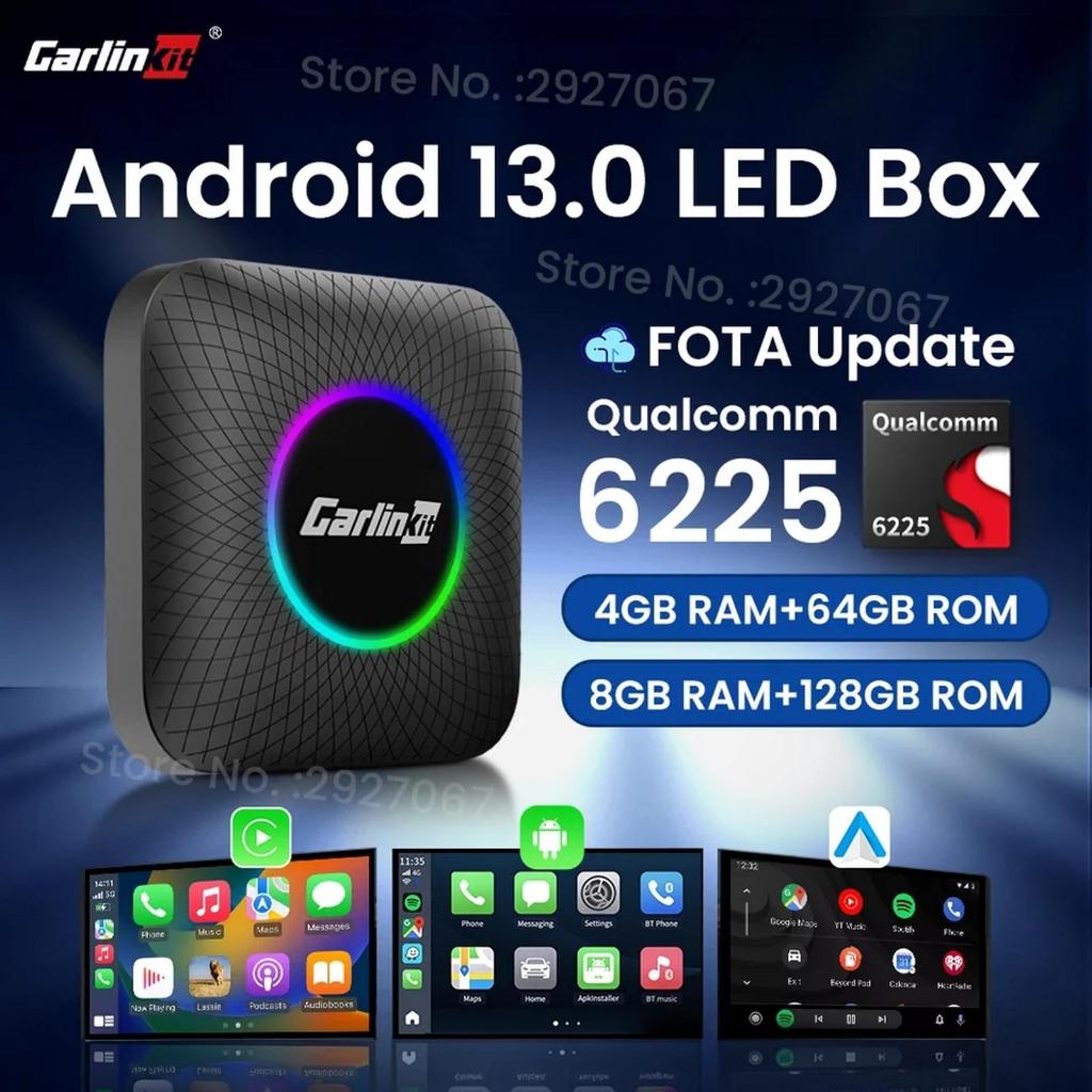 Jual Carlinkit Ai Box Android 13 8/128 Ambient Led SM6225 8 Core ...