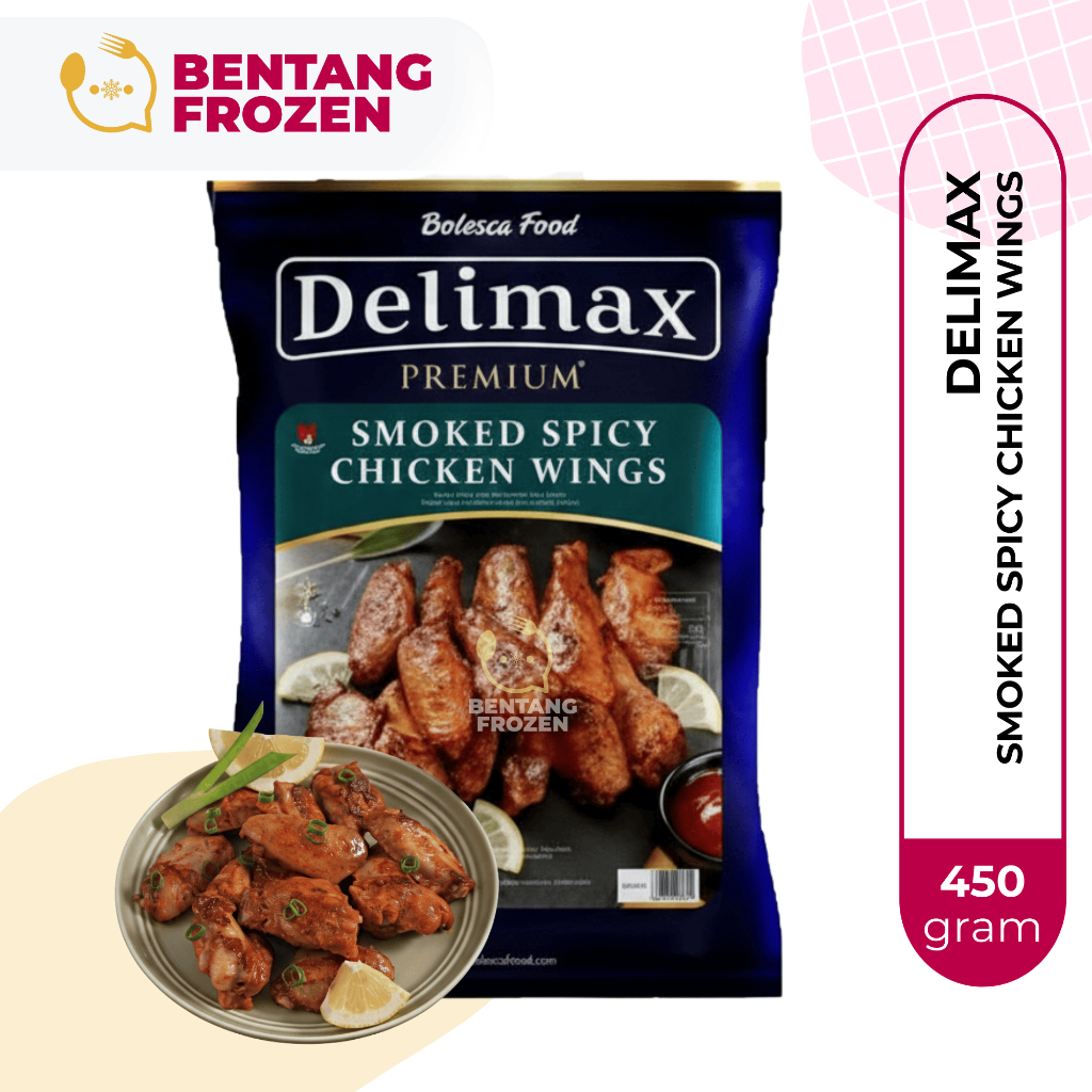 Jual Delimax Premium Smoked Spicy Chicken Wings 450gr | Shopee Indonesia