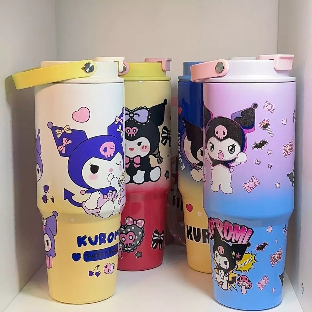 Jual TUMBLER HANDLE PREMIUM STITCH KUROMI STAINLESS 900ML | Shopee ...