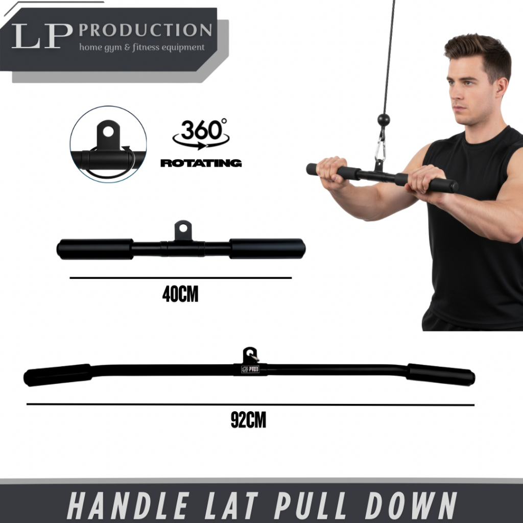 Jual LP PRO Handle Bar Pull Down Rowing Alat Fitness Gym Cable Pulldown ...