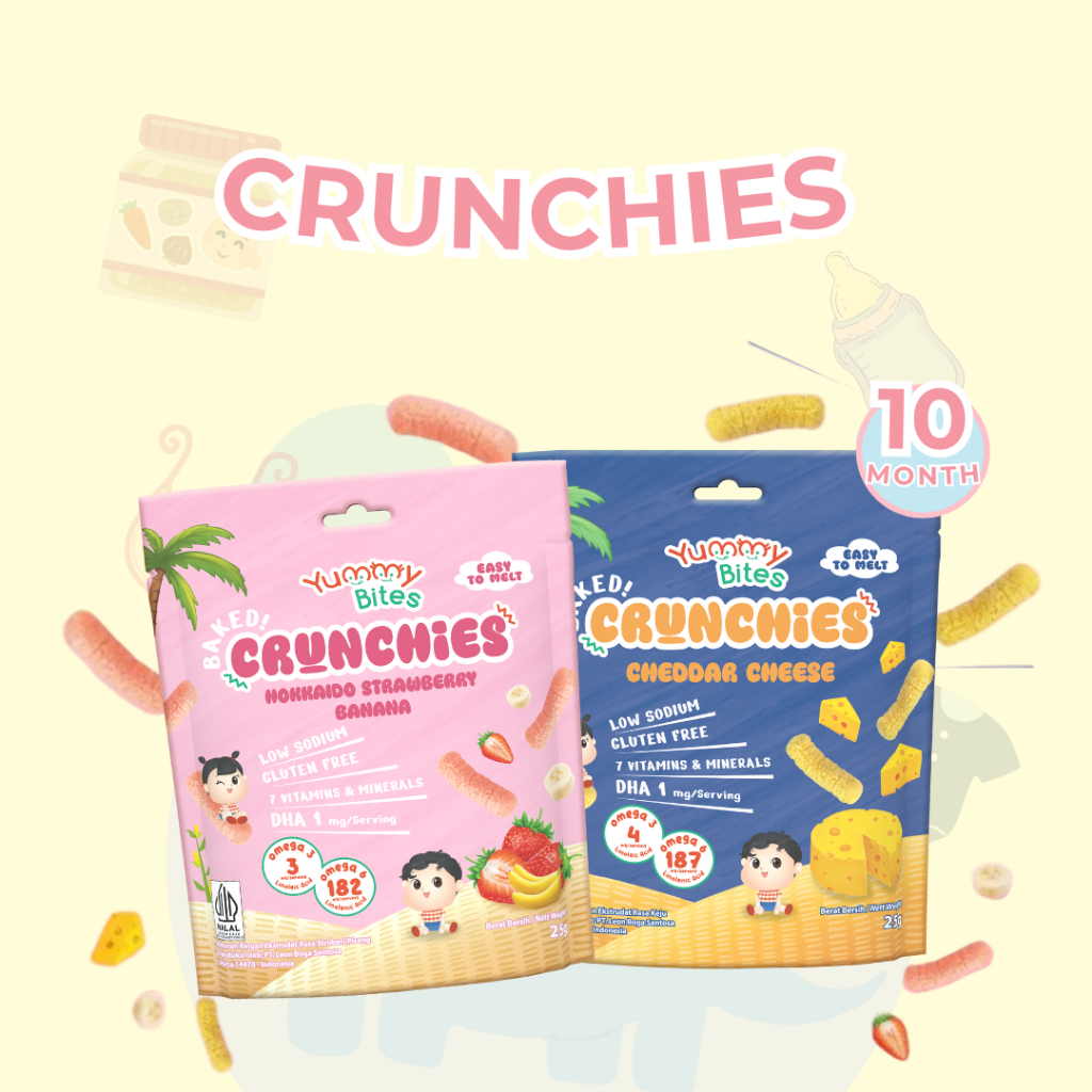 Jual Yummy Bites Crunchies 25 GR Camilan Snack Baby/ Cemilan Anak ...