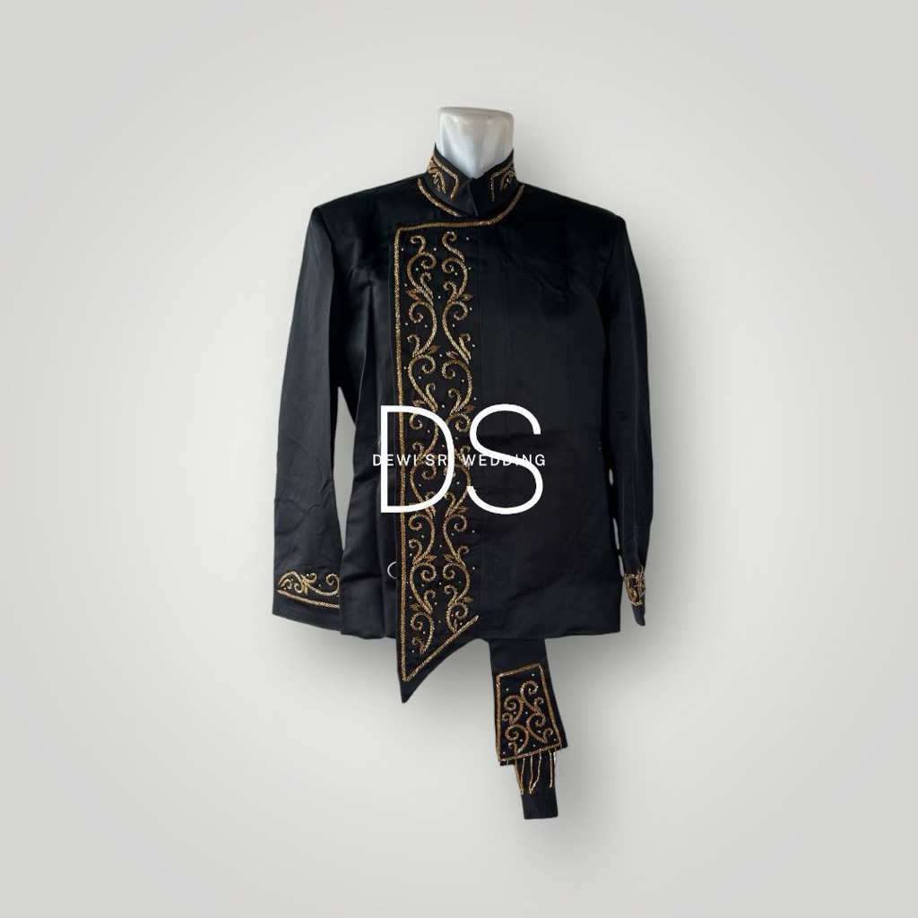 Jual Beskap Atela pengantin hitam/Beskap jogja hitam | Shopee Indonesia