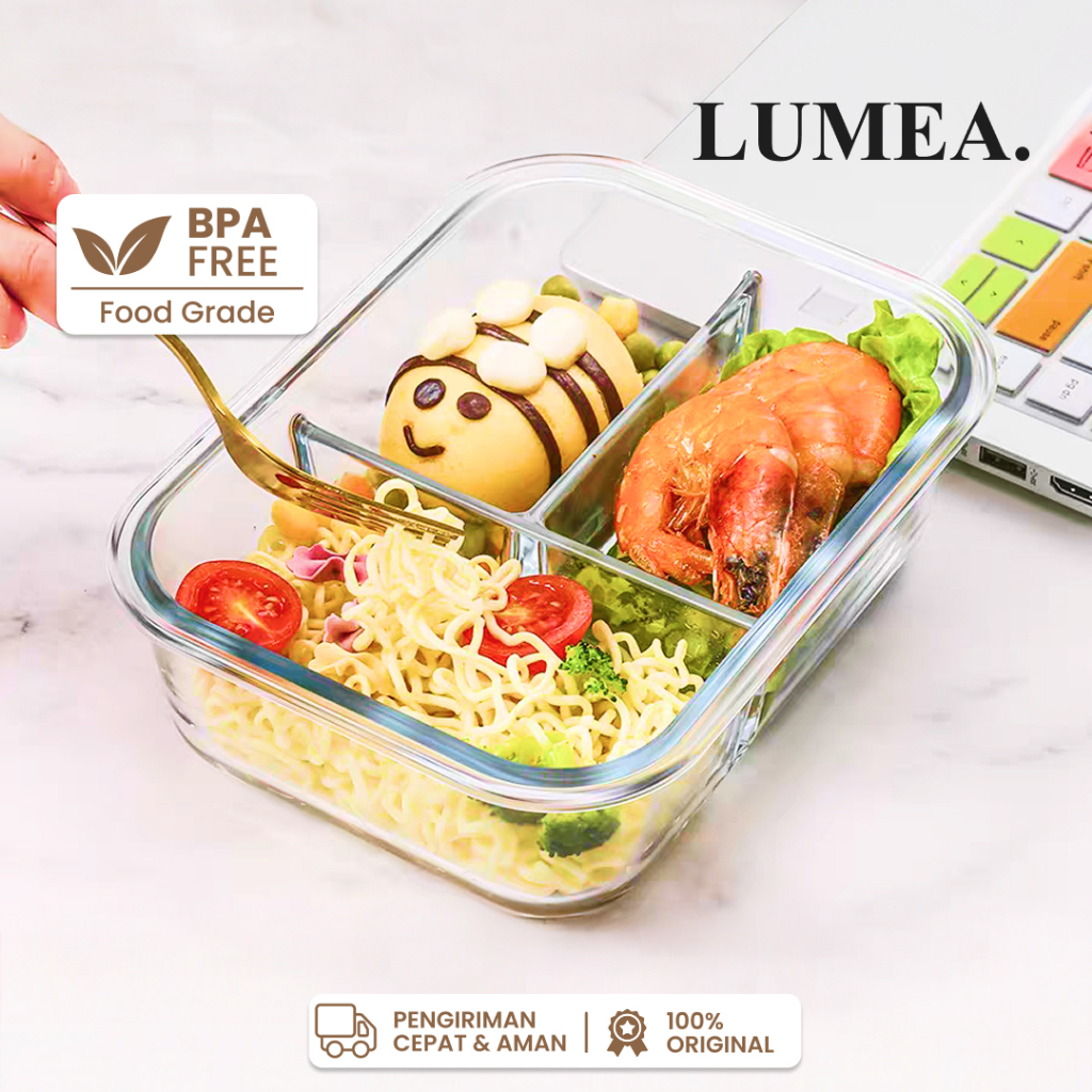 Jual LUMEA - Glass Food Container / Kotak Penyimpanan Makanan Kaca ...