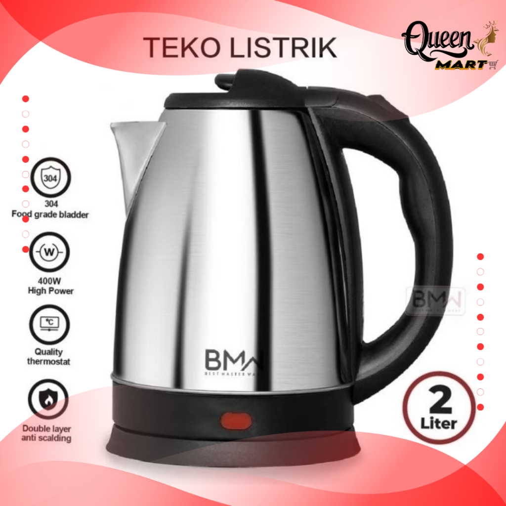Jual QM - Teko Listrik Air Minum Teko Electric Kapasitas 2L Stainless ...