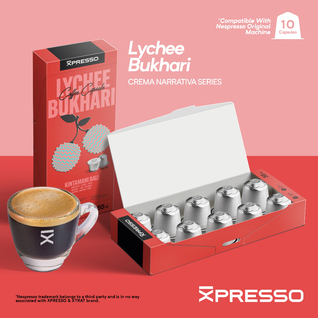 Jual XPRESSO Kopi Kapsul - Lychee Bukhari - Nespresso Coffee Capsules ...
