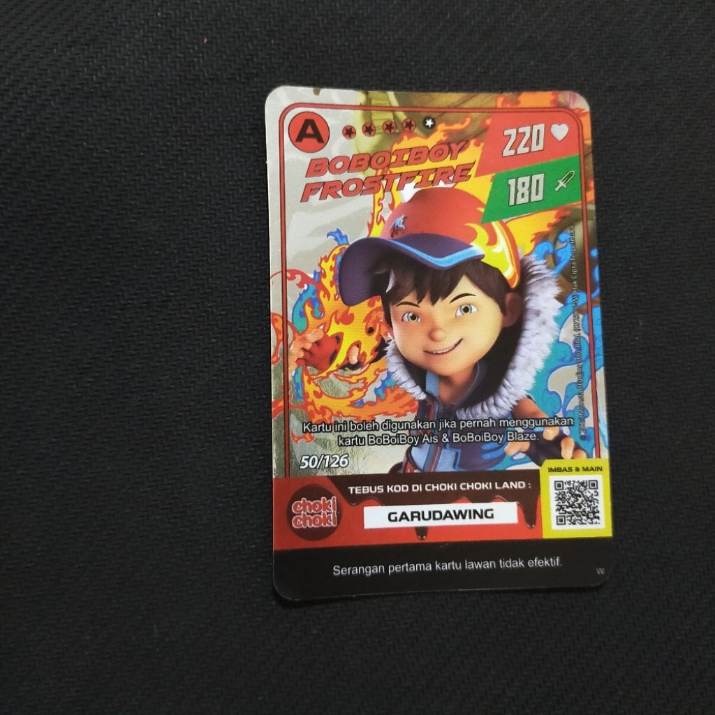 Jual Boboiboy Monsta Galaxy Card Boboiboy Frostfire Ver 2 Choki Choki ...