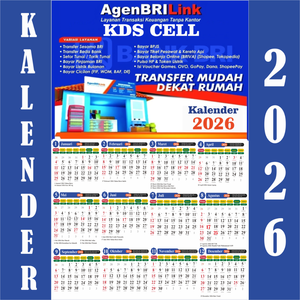 Jual Kalender Agen Brilink 2026 | Shopee Indonesia
