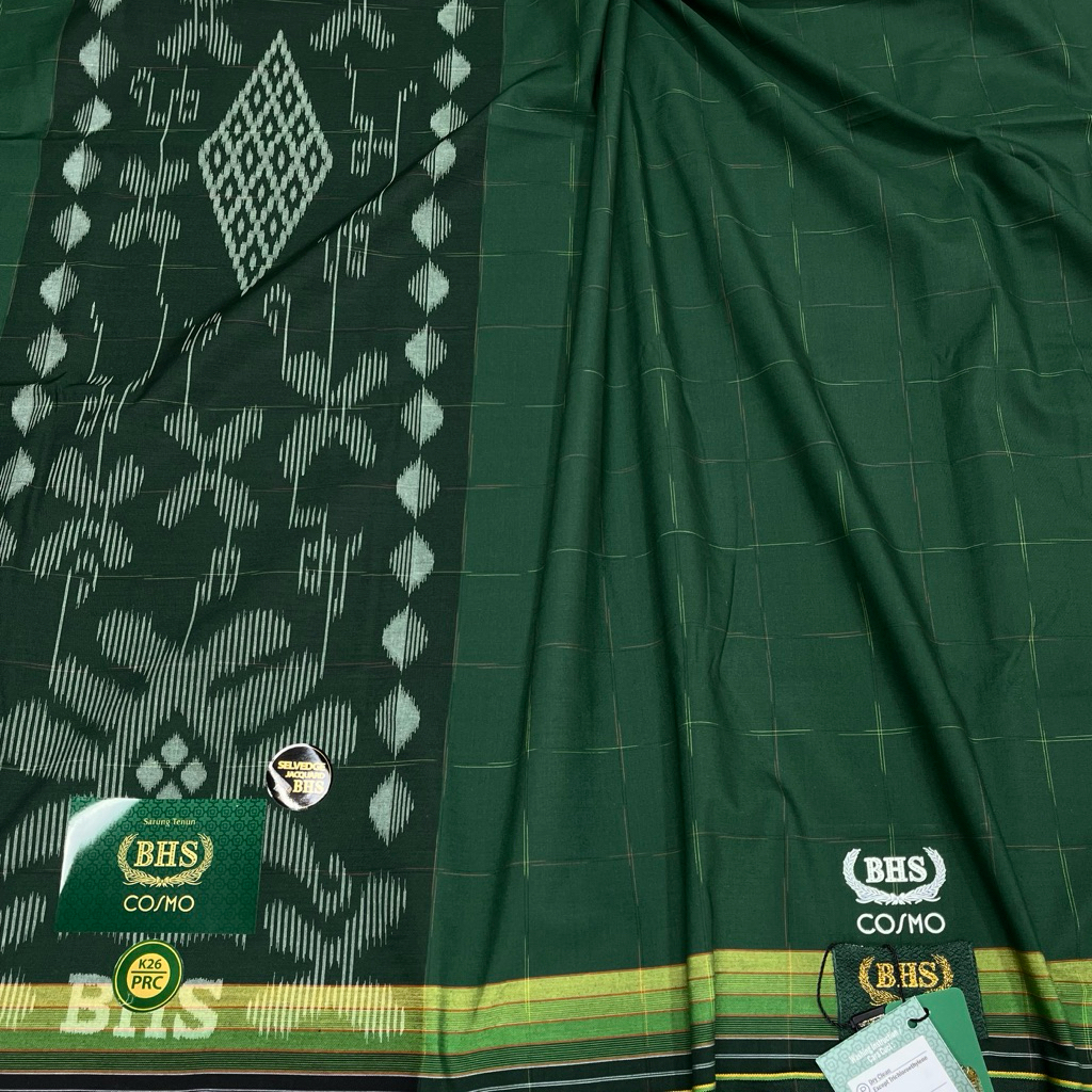 Jual SARUNG BHS COSMO GOLD K26 PRC 5 HIJAU SELVEDGE JACQUARD | Shopee ...
