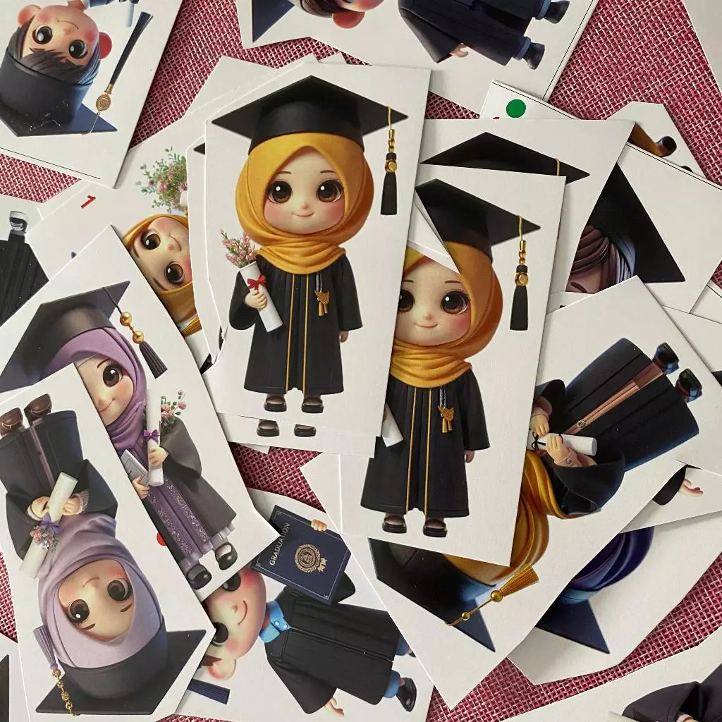 Jual TOPPER WISUDA / TOPPER GURU VERSI ANIME KARTUN -+ P 11 x L 8 CM ...