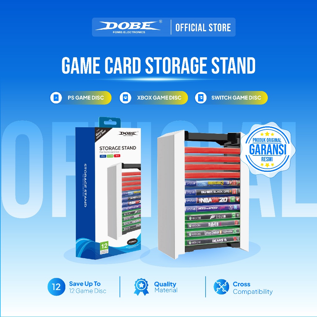 Jual Dobe PS5 PS4 Nintendo Switch Xbox Series Game Card Storage Stand ...