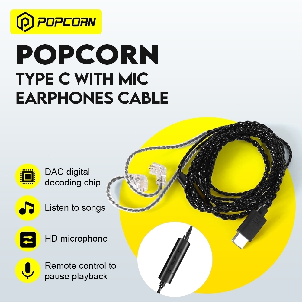 Jual Popcorn Type-C High Purity Copper Wire Replacement Audio Wire ...