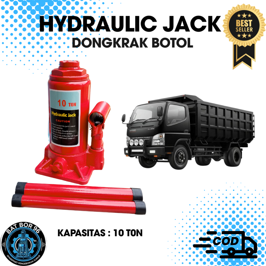 Jual DONGKRAK BOTOL [HYDRAULIC JACK] KAPASITAS 10 TON | Shopee Indonesia