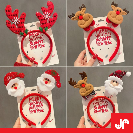Jual BANDO NATAL KARAKTER / BANDANA MERRY CHRISTMAS / BANDO MERRY ...