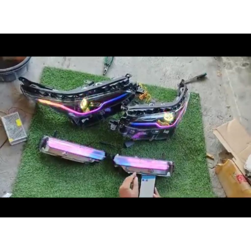 Jual PAKETAN HEADLAMP Fortuner GR Full Biled PRO7 RGB dan DRL Bemper ...