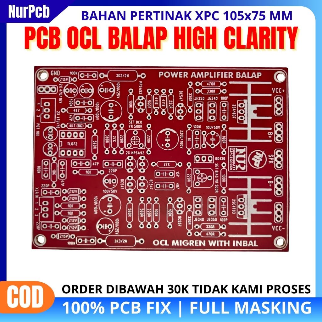 Jual NUR PCB - PCB Power Amplifier OCL Hi-Fi Balap | Shopee Indonesia