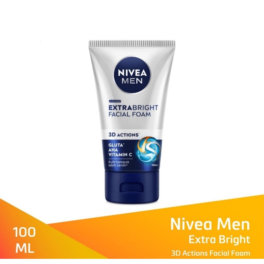 Jual NIVEA MEN BRIGHT FOAM 100 mL | Shopee Indonesia