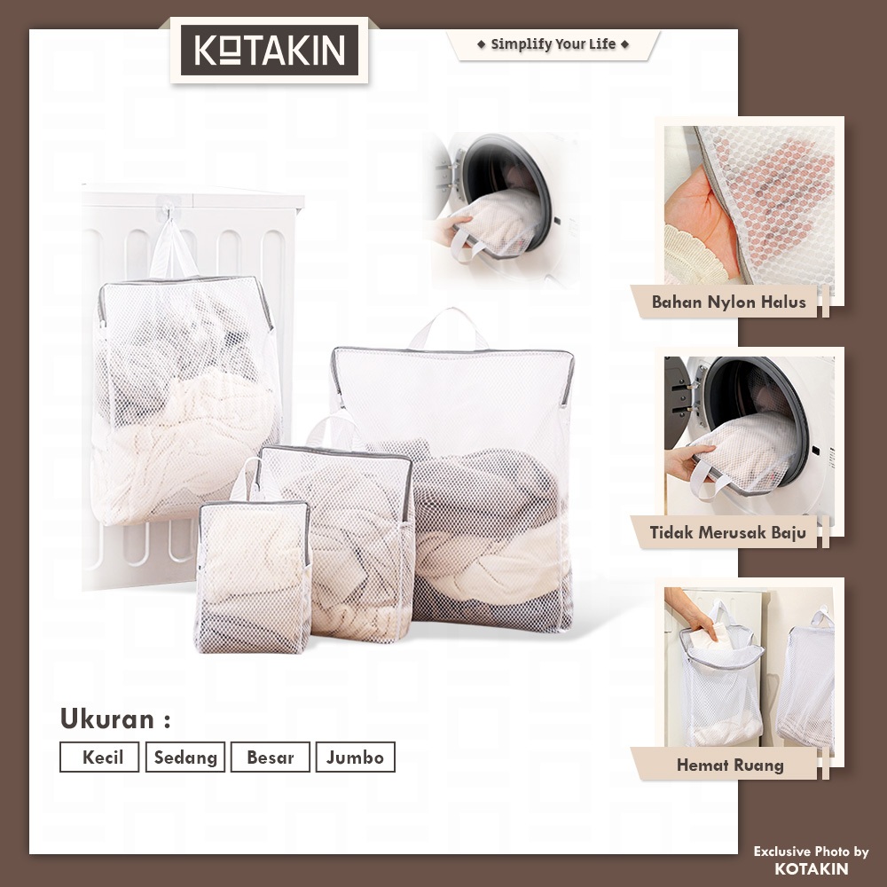 Jual KOTAKIN Jaring Laundry Bag Baju Kotor Tas Cucian Bra Anti Kusut ...