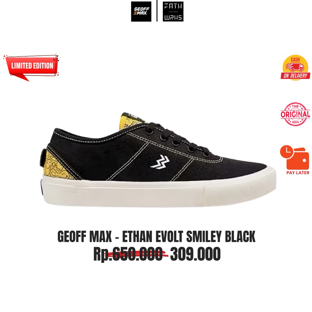 Jual Sepatu Geoff Max Original - Ethan Evolt Smiley Limited Edition ...