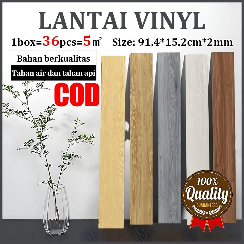Jual Lantai Vinyl 1box (36pcs) Lantai Vinyl Stiker Perekat Floor Vinyl ...