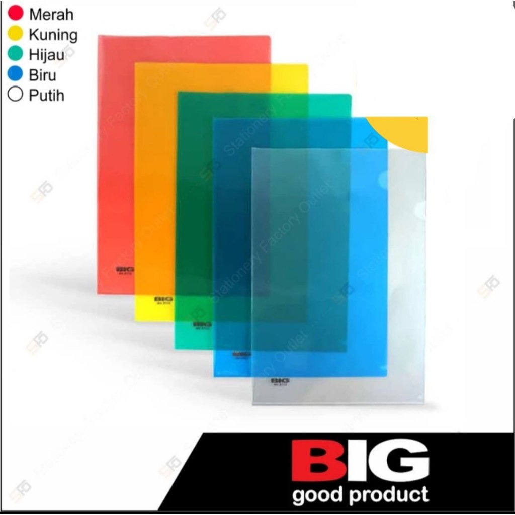 Jual Map L Big F4 (8113) Harga untuk 1 pcs Map L Ukuran Map F4 (23cm x ...
