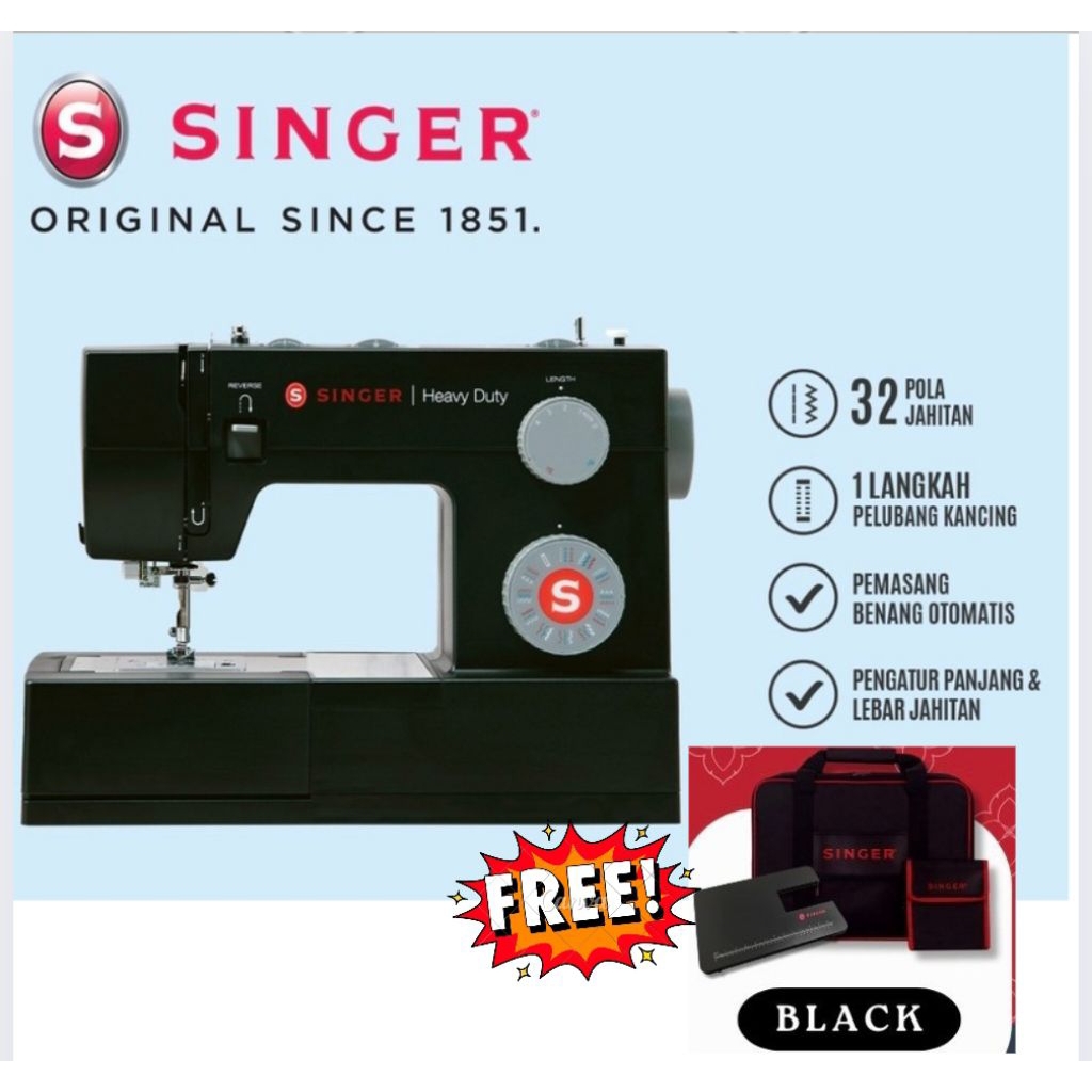 Jual Mesin Jahit Singer Heavy Duty 4432 Black New | Shopee Indonesia